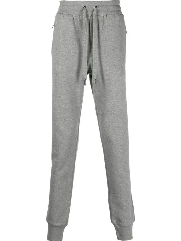 Dolce & Gabbana Drawstring Cotton Track Pants - Grey