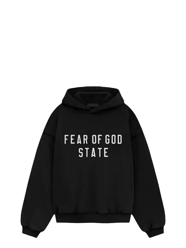 Fear Of God Logo-print Hoodie - Black