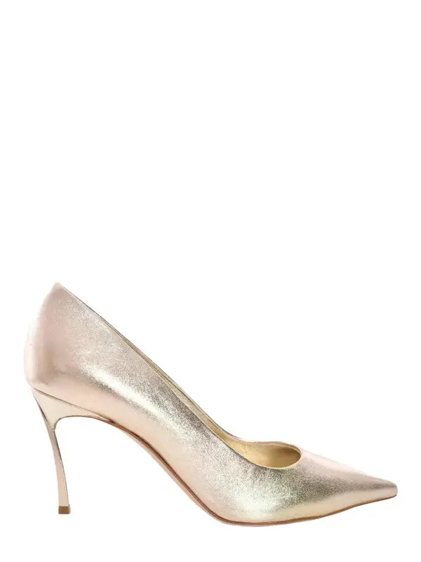 Casadei 100mm Blade Metallic Pumps - Gold