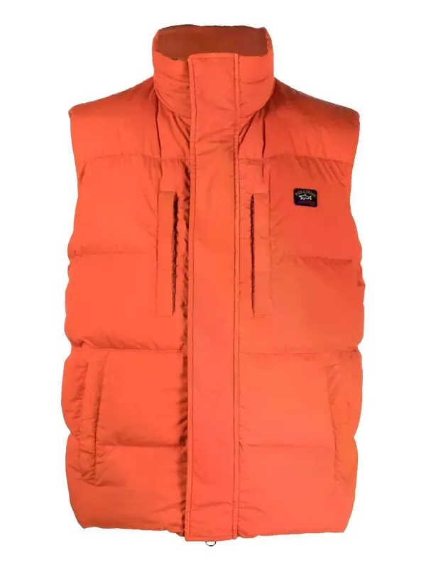 Paul & Shark Logo-patch Padded Gilet - Orange