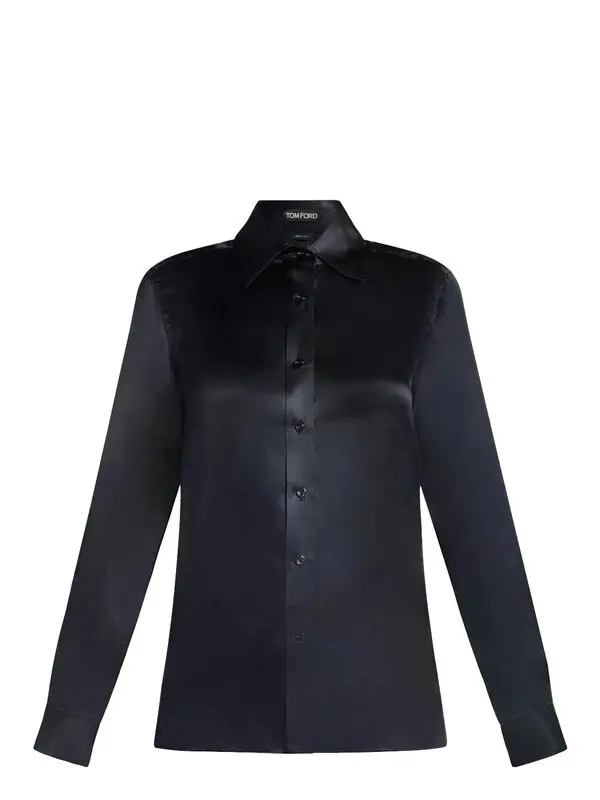 TOM FORD Silk-charmeuse Shirt - Black