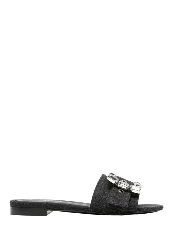 Roberto Festa Fade Denim Slides - Black