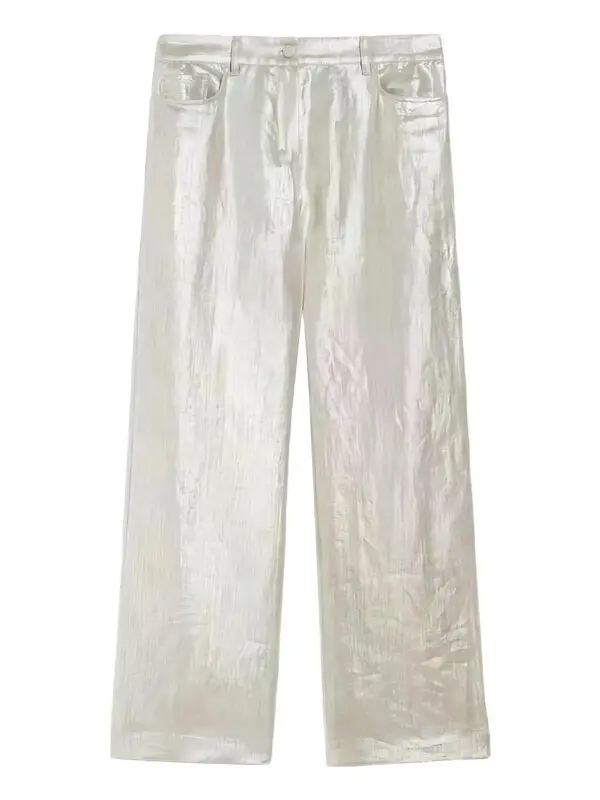 Max Mara Malika Palazzo Pants - Silver
