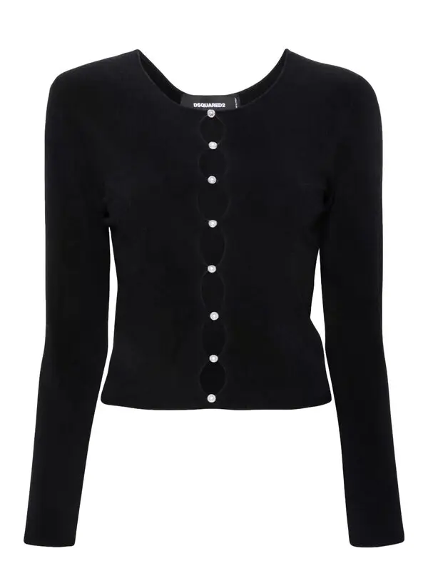 Dsquared2 Pearl-embellished Knit Top - Black
