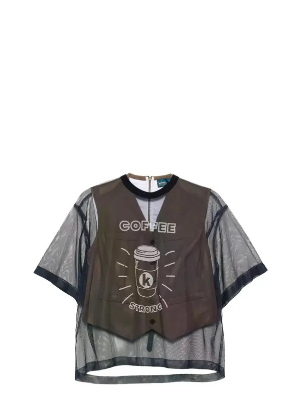 Kolor Graphic-print Top - Blue