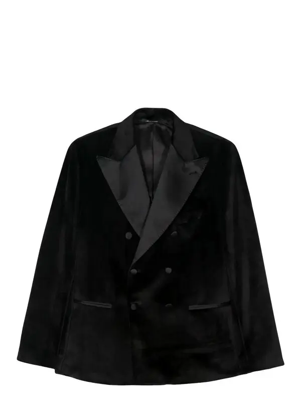 REVERES 1949 Velvet Suit Jacket - Black