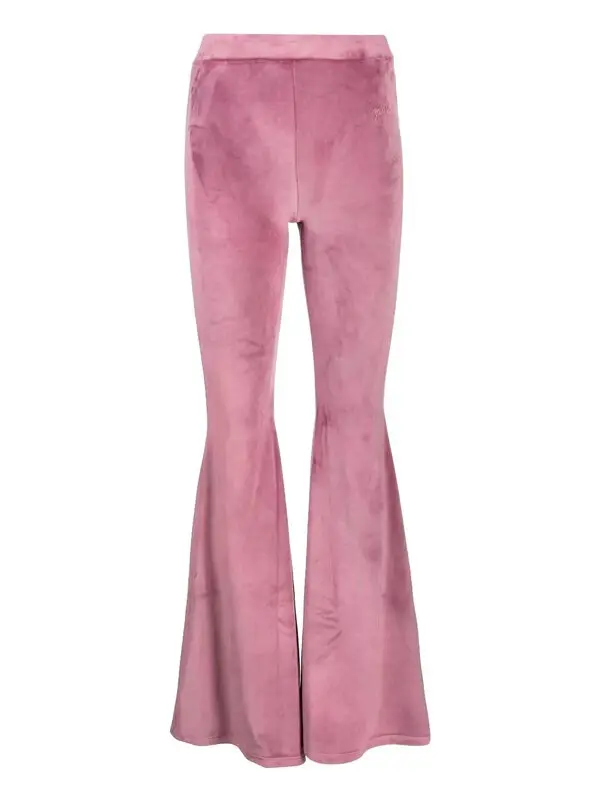 Gcds Velvet Flared Trousers - Pink