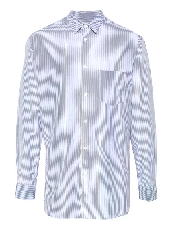 Comme Des Garçons Patch-detail Shirt - Blue