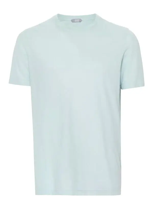 ZANONE Short-sleeved Cotton T-shirt - Blue