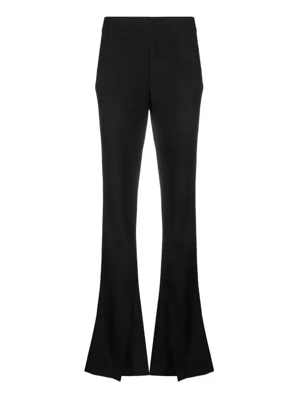 AMBUSH High-waisted Wool Split Trousers - Black
