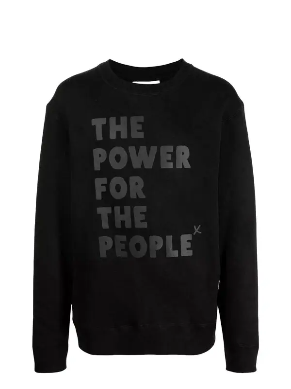 THE POWER FOR THE PEOPLE Logo-print Sweatshirt - Black
