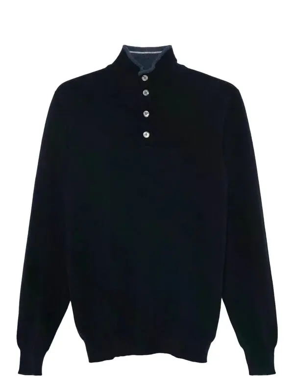 Fedeli Cashmere Pullover - Blue