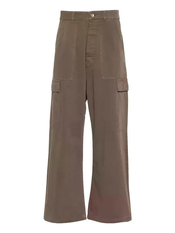 Rick Owens Organic Cotton Cargo Pants - Brown