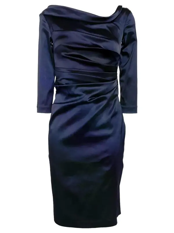 Talbot Runhof Cocktail Asymmetric Dress - Blue