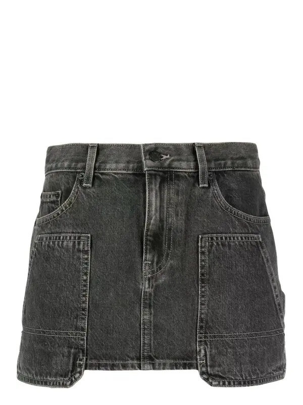 Helmut Lang Carpenter Denim Mini Skirt - Grey