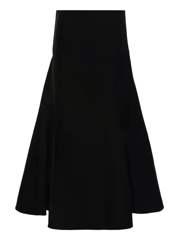 JIL SANDER Twill Cotton-blend Skirt - Black