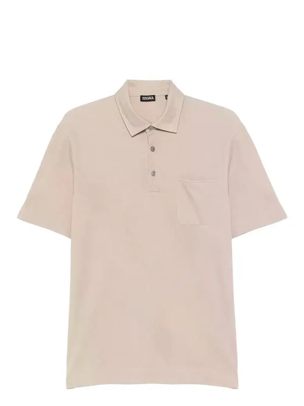 Zegna Cotton Polo Shirt - Neutrals