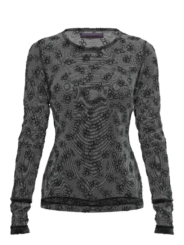 MARGHERITA MACCAPANI Monogram-print T-shirt - Black