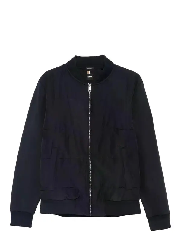 BOSS Logo-patch Bomber Jacket - Blue