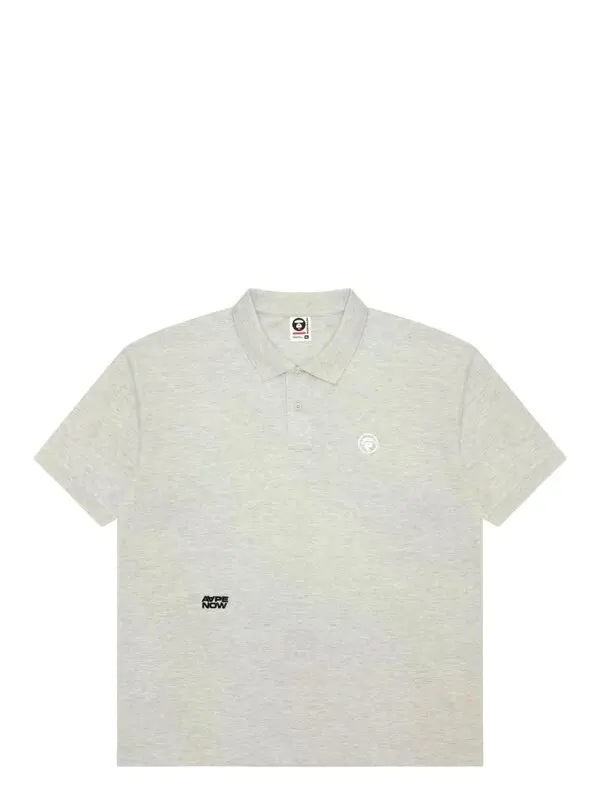 AAPE BY *A BATHING APE Cotton Polo Shirt - Grey