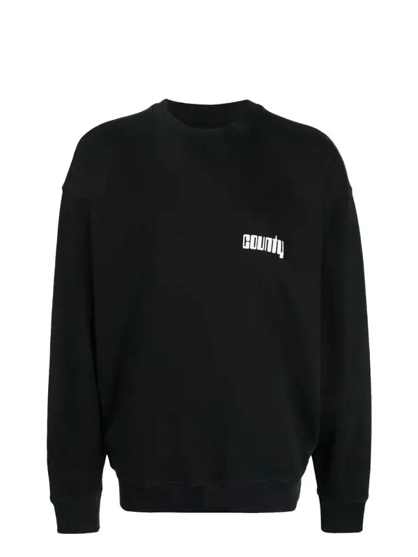 COUNTY OF MILAN Logo-print Sweatshirt - Black