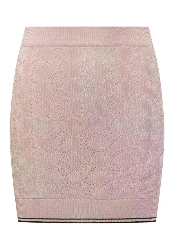 Amiri Pointelle-knit Mini Skirt - Blue