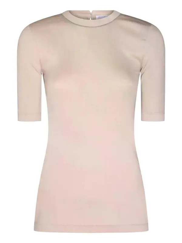 Brunello Cucinelli Monili-embellished T-shirt - Neutrals