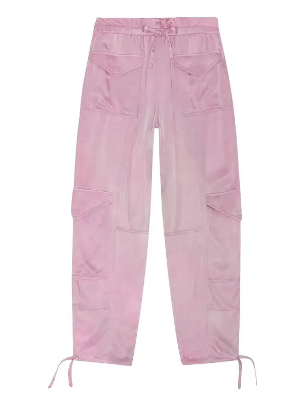 GANNI Drawstring Cargo Trousers - Pink