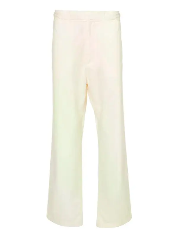 Moncler Logo Appliqué Straight Trousers - Neutrals