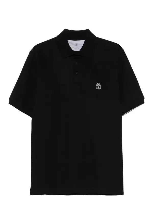 Brunello Cucinelli Cotton Polo Shirt - Black
