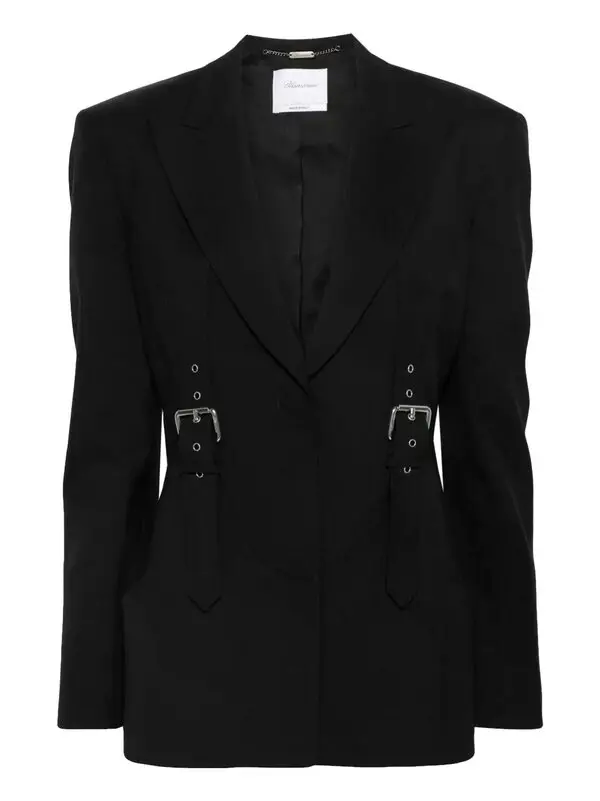 Blumarine Buckle-detailed Blazer - Black