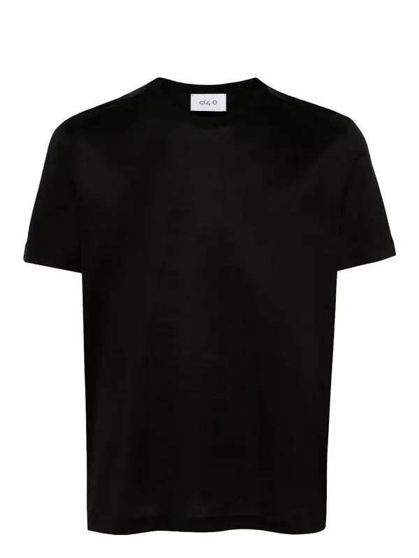 D4.0 Cotton T-shirt - Black