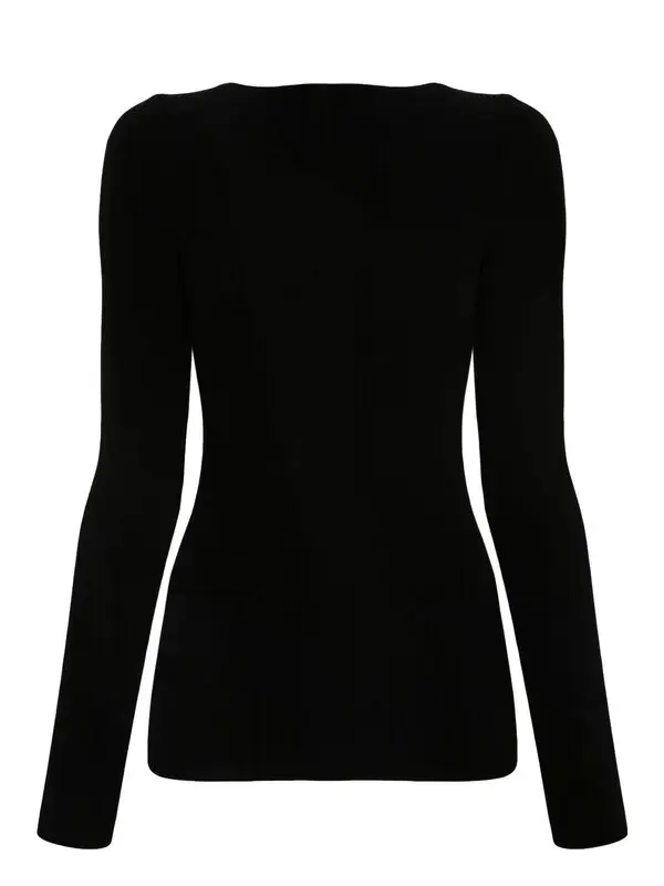 Rick Owens Ribbed Knit Sweater - Black