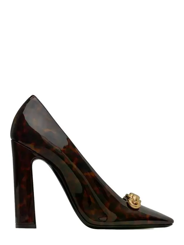Saint Laurent Swing 110mm Tortoiseshell Pumps - Red