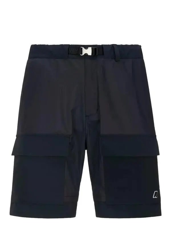 K-WAY Logo-patch Shorts - Blue