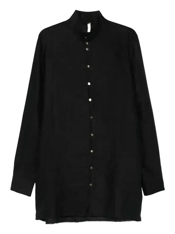 LABEL UNDER CONSTRUCTION Linen Shirt - Black