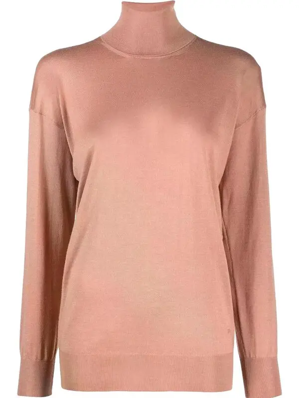 TOM FORD High-neck Knitted Long-sleeve Top - Pink