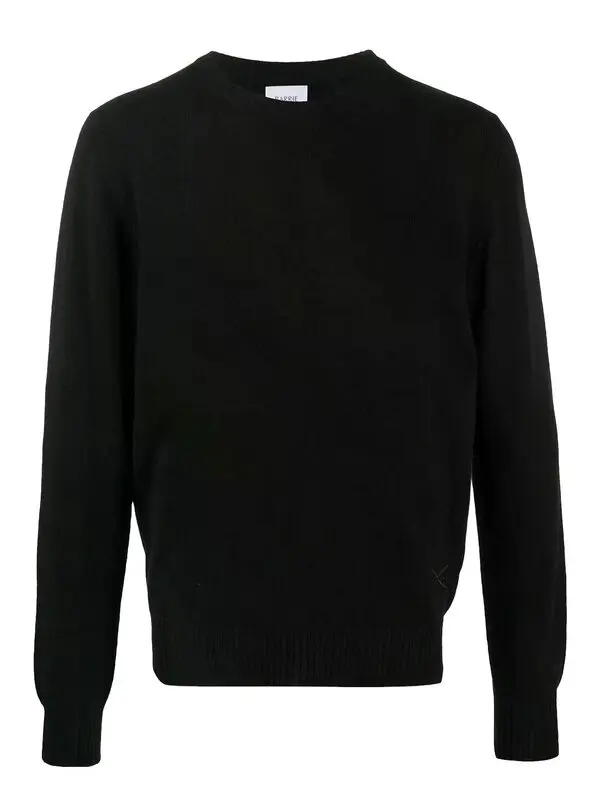 BARRIE B Label Cashmere Jumper - Black