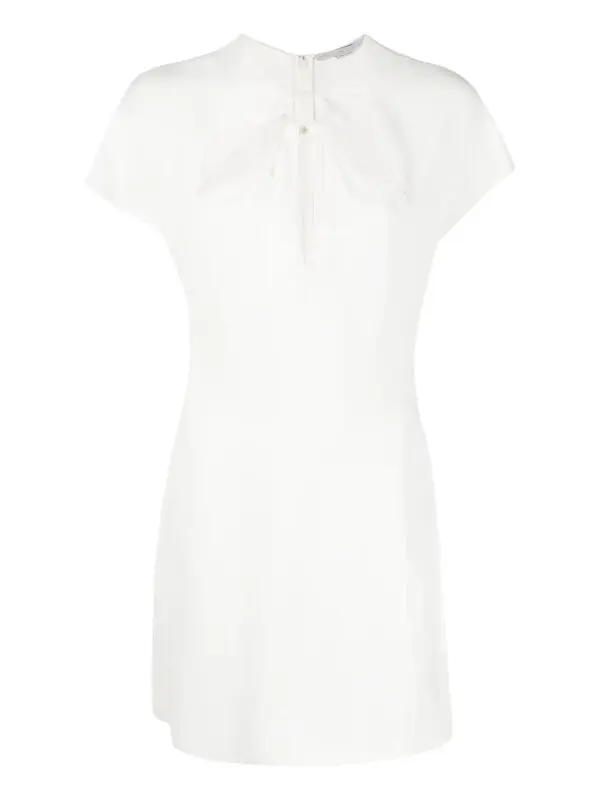 Stella McCartney Cut-out Short-sleeve Minidress - Neutrals