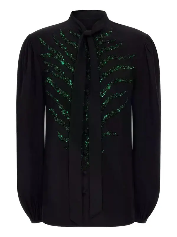 Roberto Cavalli Sequin-embellished Blouse - Black