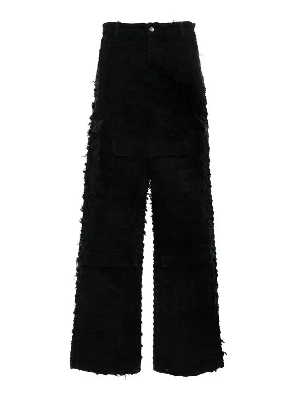 WHO DECIDES WAR Husk Wide-leg Trousers - Black