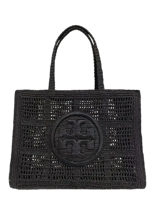 Tory Burch Ella Crochet Tote Bag - Black