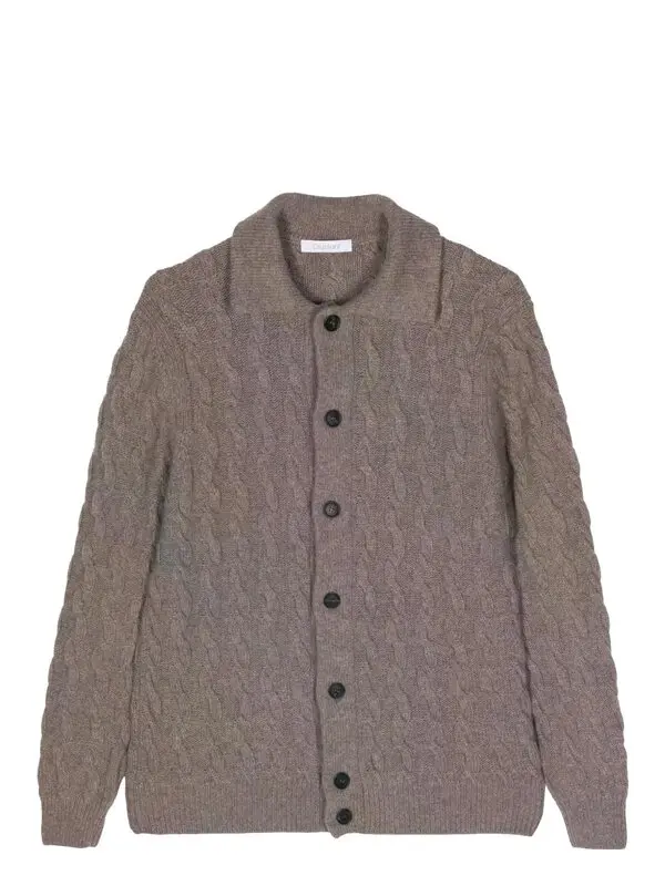CRUCIANI Cable-knit Cardigan - Brown