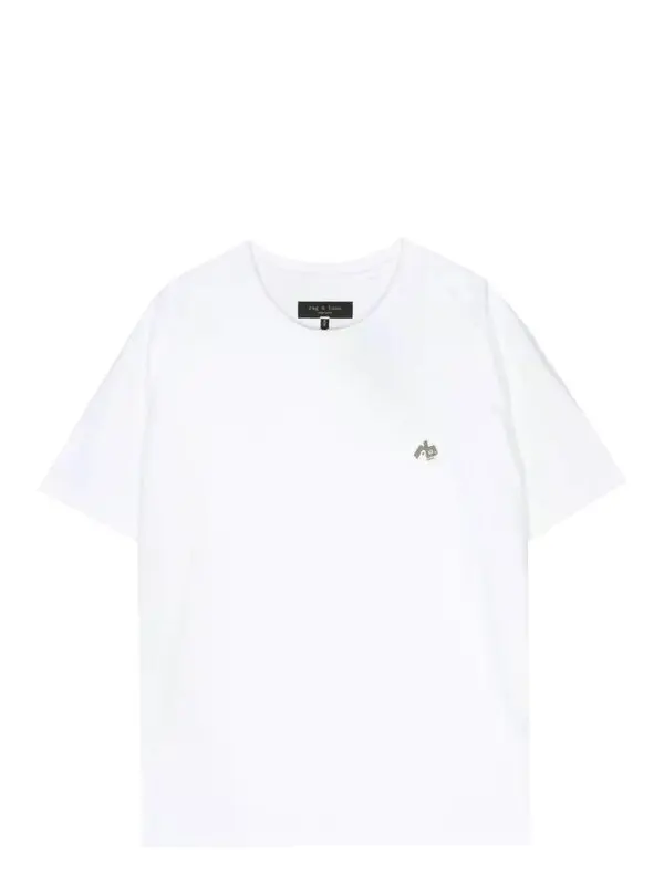 Rag & Bone Appliqué-detail Cotton T-shirt - White
