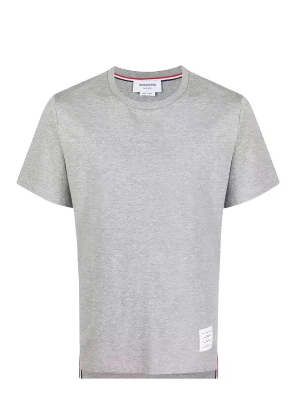 Thom Browne Logo-patch Short-sleeved T-shirt - Grey