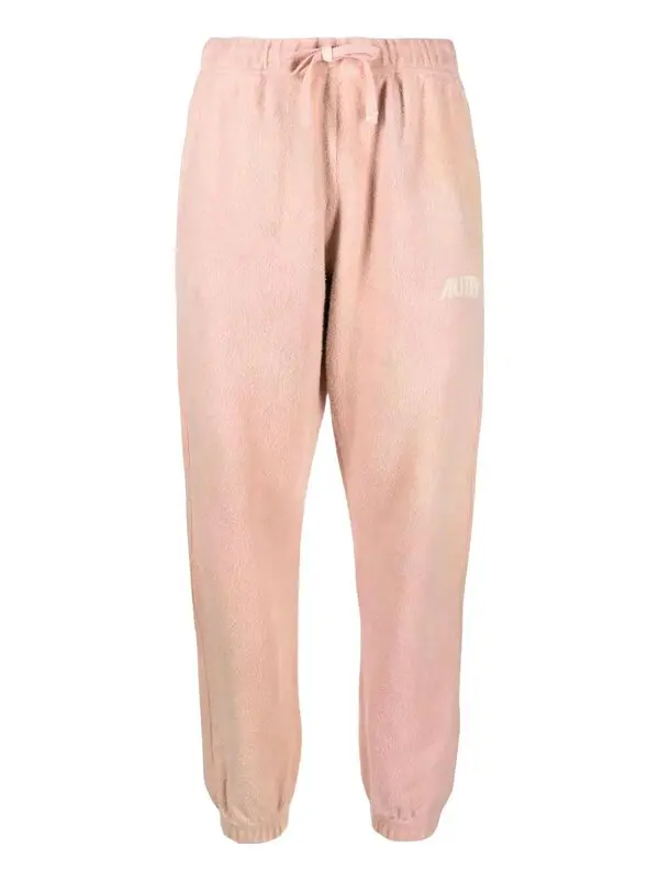 AUTRY Tapered-leg Cotton Trousers - Pink