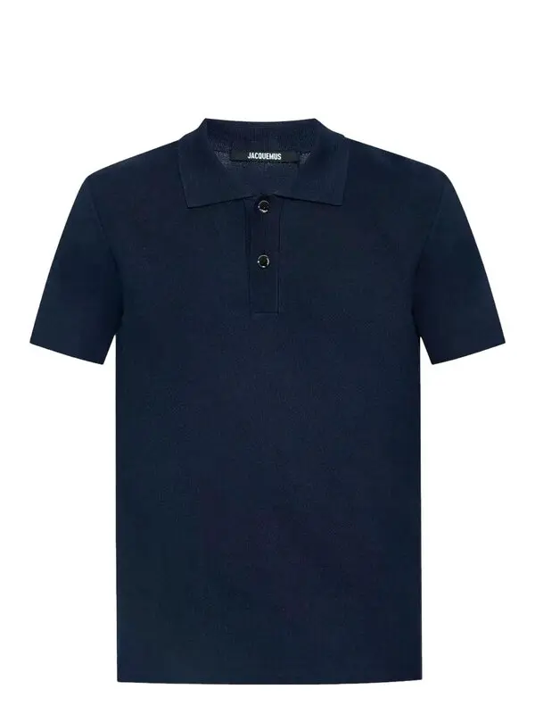 Jacquemus Logo-jacquard Polo Shirt - Blue