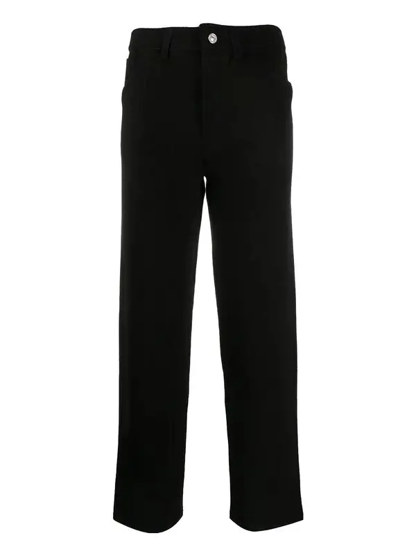 BARRIE High-rise Straight-leg Trousers - Black