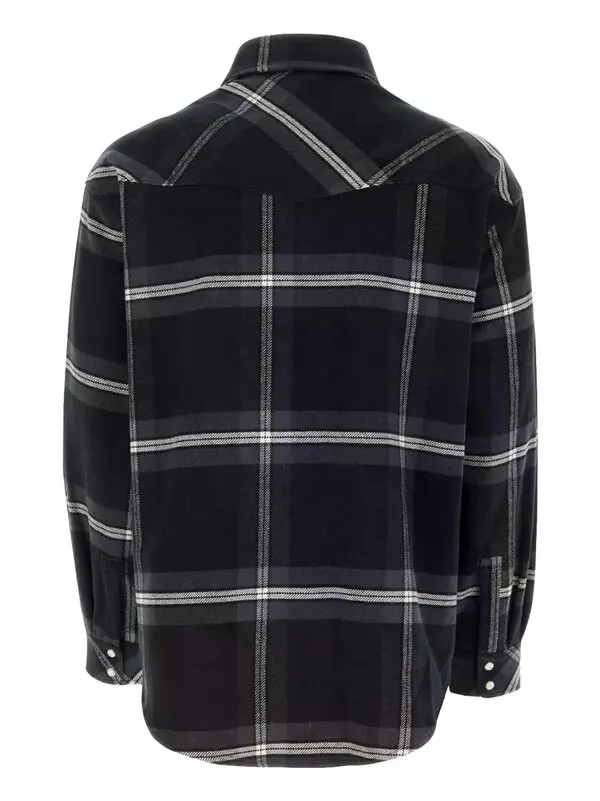 Palm Angels Checked Cotton-flannel Shirt Jacket - Grey