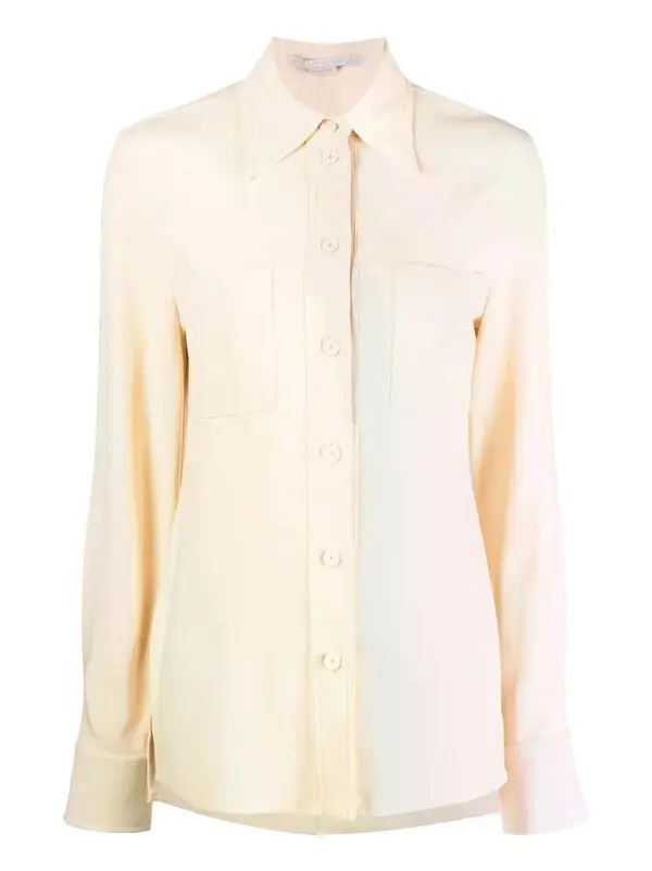Stella McCartney Pointed-collar Button-up Shirt - Neutrals
